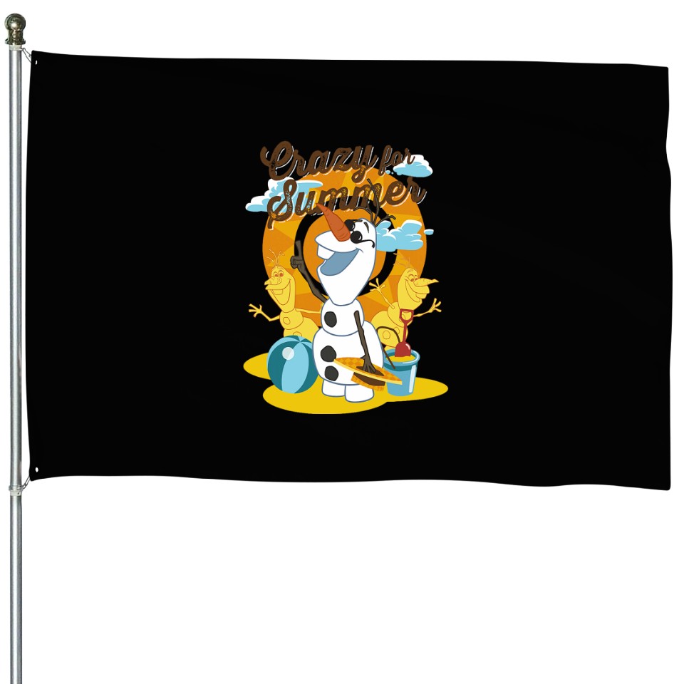 Disney frozenss crazyss For Summer Olaf Tropical Snowman House Flags ...
