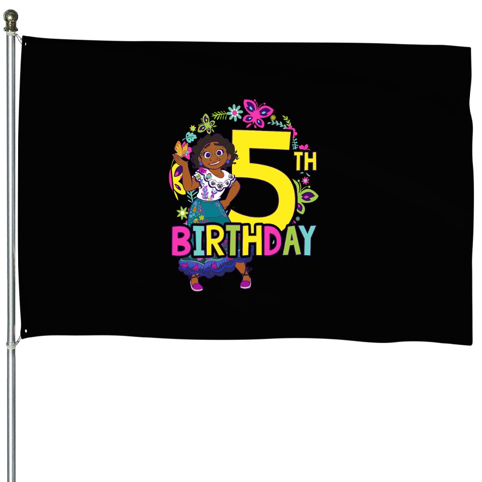Disney Encanto Maribel 5th Birthday Smile Floral Portrait House Flags ...