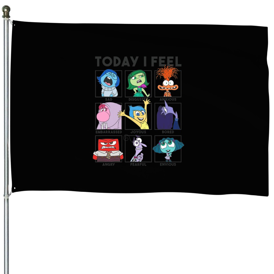 Disney Pixar Inside Out 2 Today I Feel... Emotions Panels House Flags ...