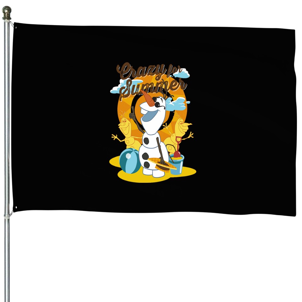 Disney frozenss crazyss For Summer Olaf Tropical Snowman House Flags ...