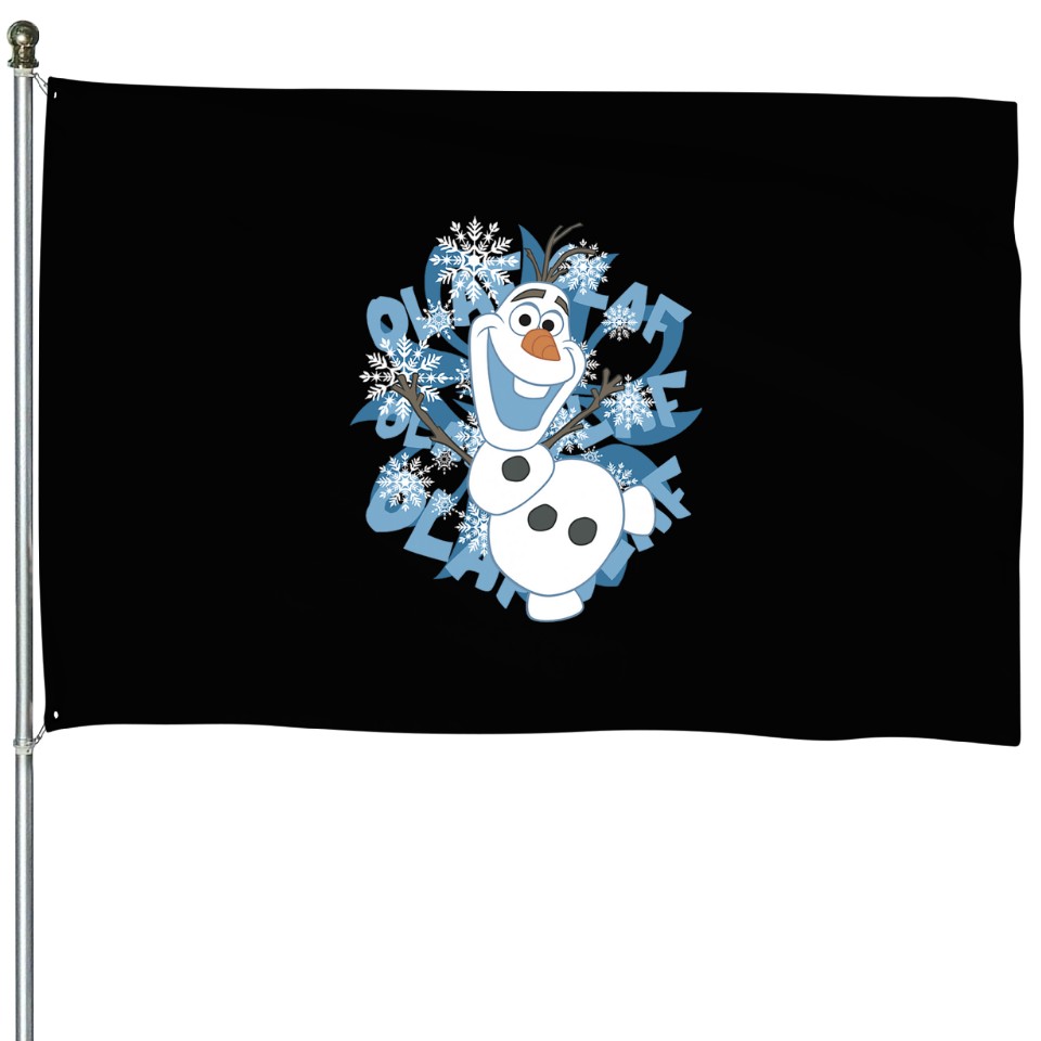 Disney Frozen Olaf Snowflake Magic Portrait Logos House Flags | ID ...