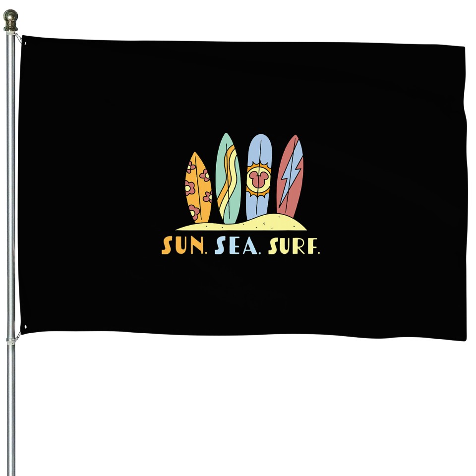 Disney Mickey and Friends Sun Sea Surf Boards House Flags | ID 21957503 ...
