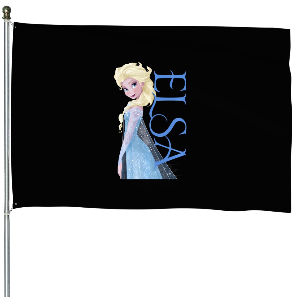 Disney Frozen Elsa Snow Queen Sparkle Profile Logo House Flags | ID ...