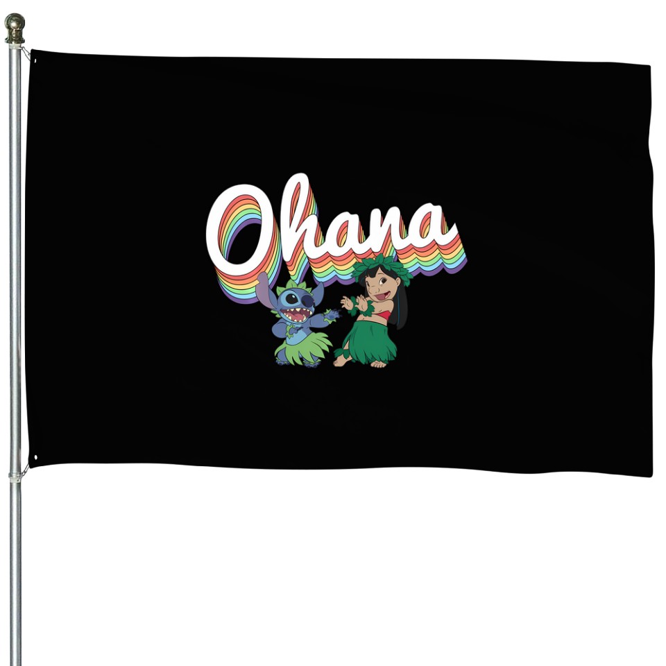 Disney Lilo Stitch Pride Ohana Rainbow House Flags | ID 22658781 by W ...