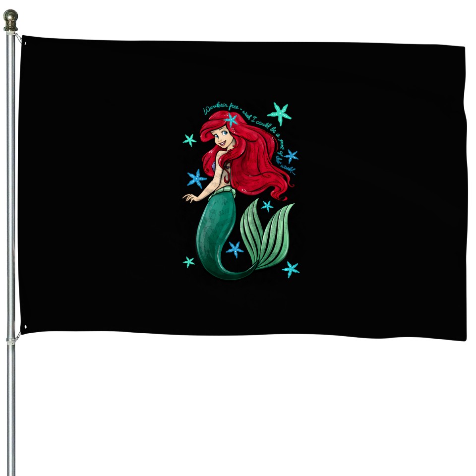 Disney The Little Mermaid Ariel'S Song music nout House Flags | ID ...