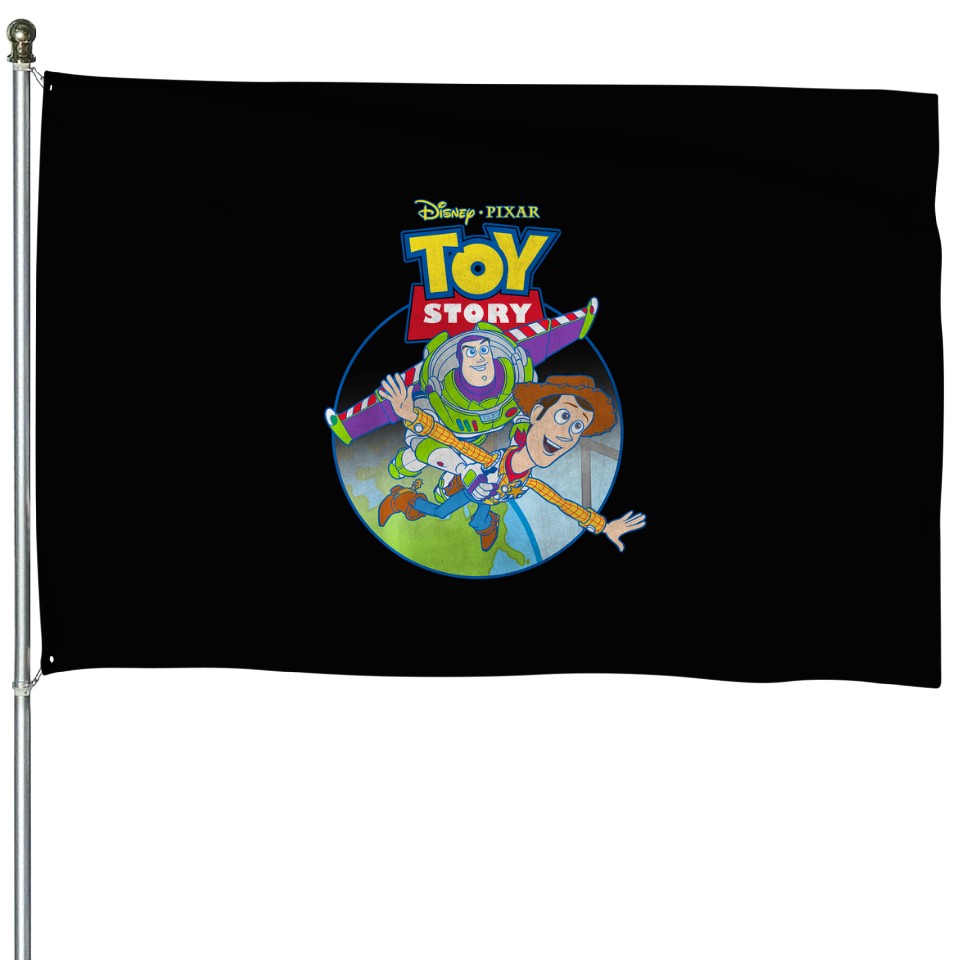 Disney Pixar Toy Story Woody Buzz Fly Poster House Flags | ID 22881076 ...