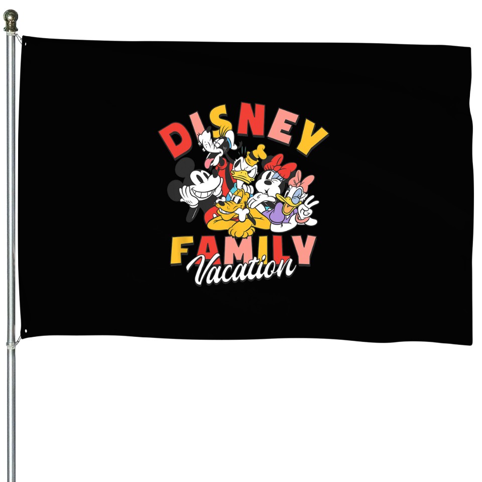 Disney Mickey And Friends Disney Family Vacation Chest Logo House Flags ...