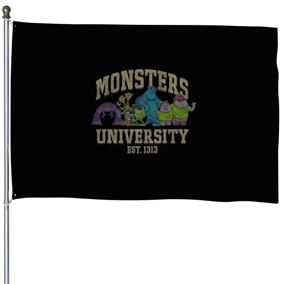 Disney Pixar Monsters University Est 1313 Group Shot House Flags | ID ...