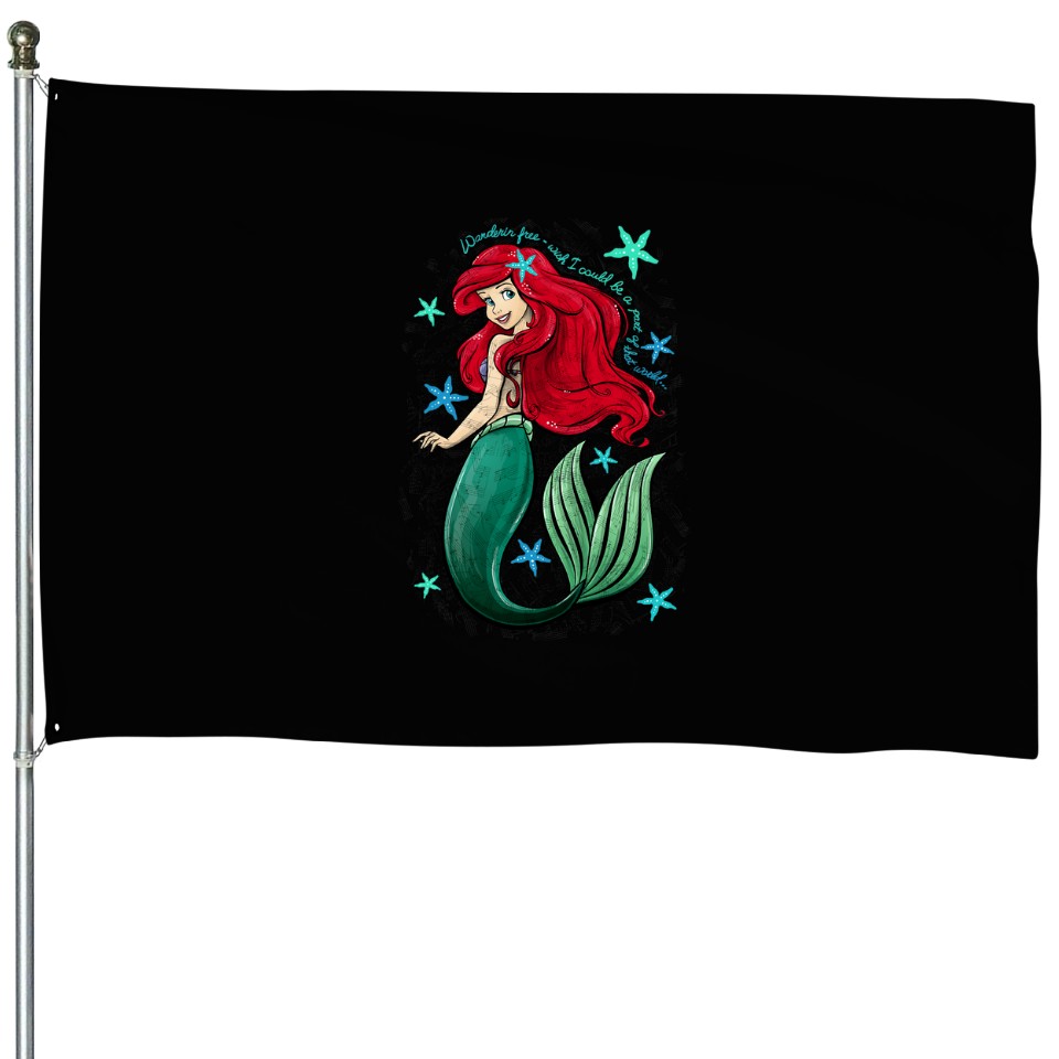 Disney The Little Mermaid Ariel's Song music nout House Flags | ID ...
