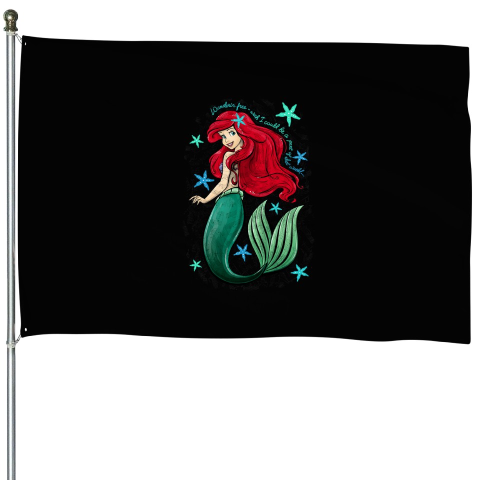 Disney The Little Mermaid Ariel's Song music nout House Flags | ID ...