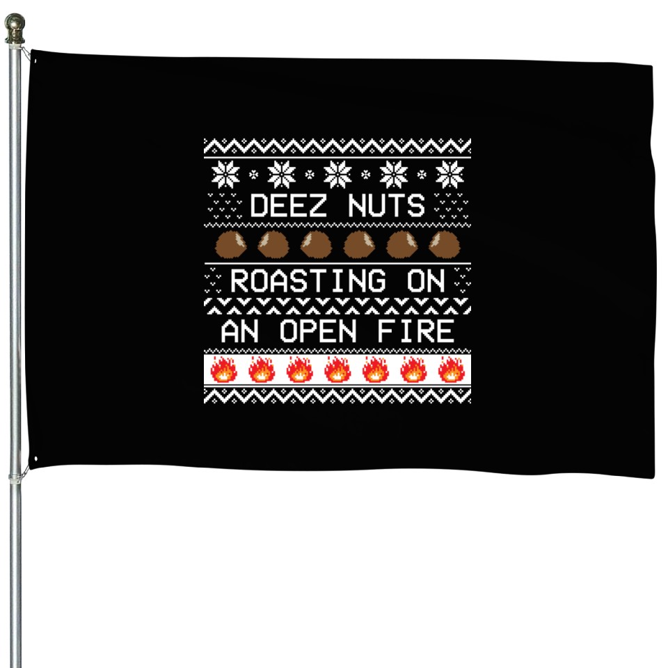 Roasting Deez Nuts Ugly Sweater House Flags | ID 107346682 by Camila ...
