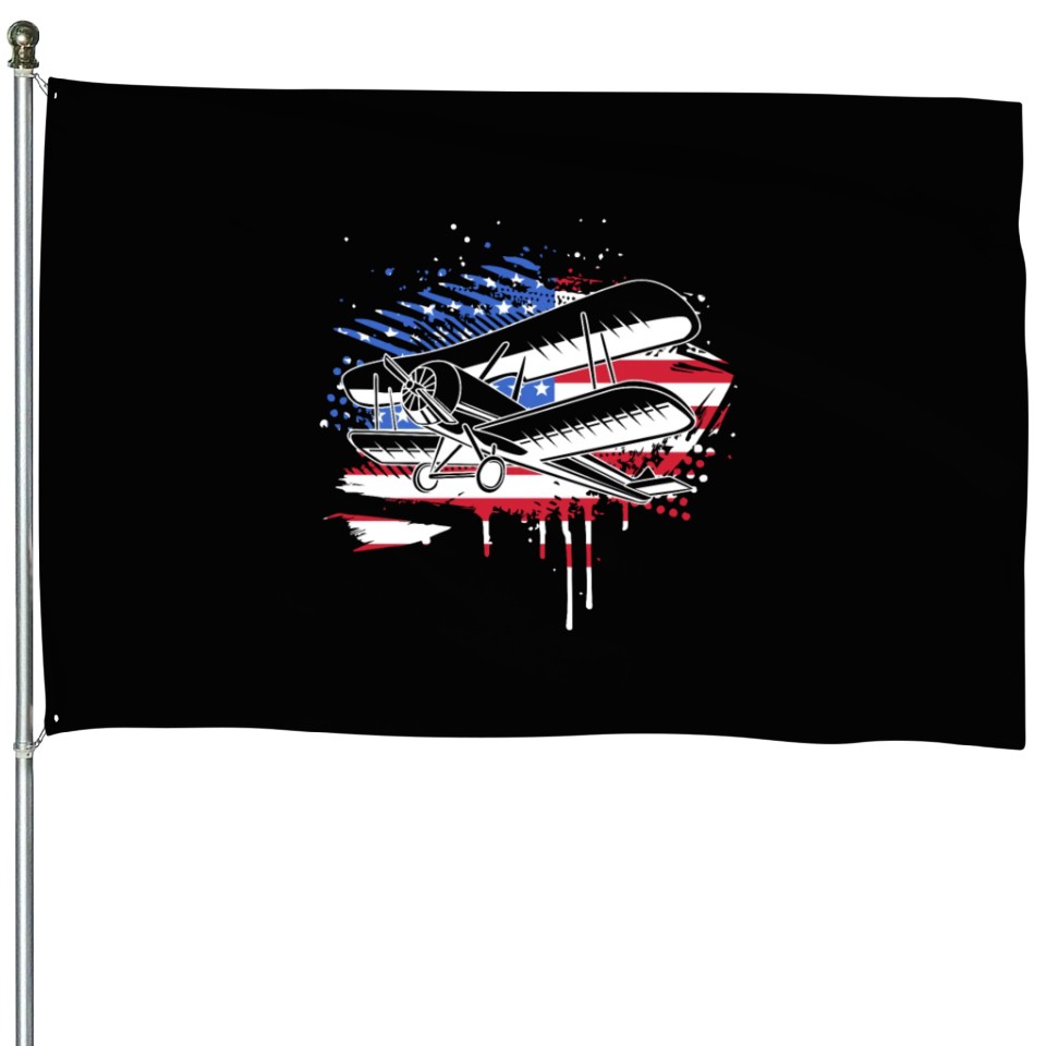 Aerial Application American Flag Crop Duster House Flags | ID 88839633 ...