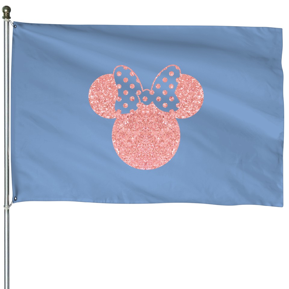 11.8'' x 17.7'' Disney House Flags, Minnie Ear House Flags, Glitter ...