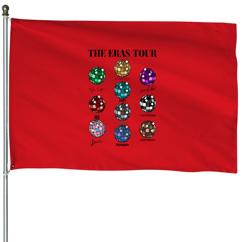 The Eras Tour House Flags, Disco Ball House Flags, Taylor Eras Tour ...
