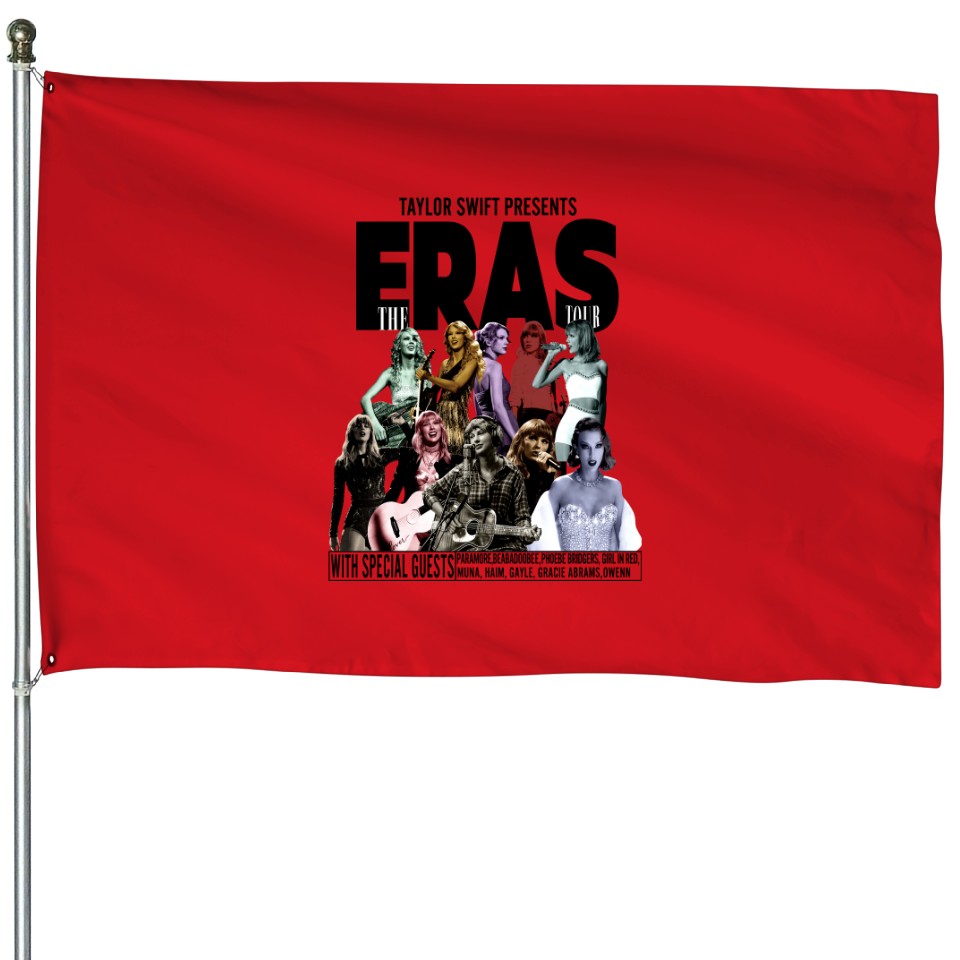Vintage The Eras Tour Vintage House Flags, 2 Side Taylo version House ...
