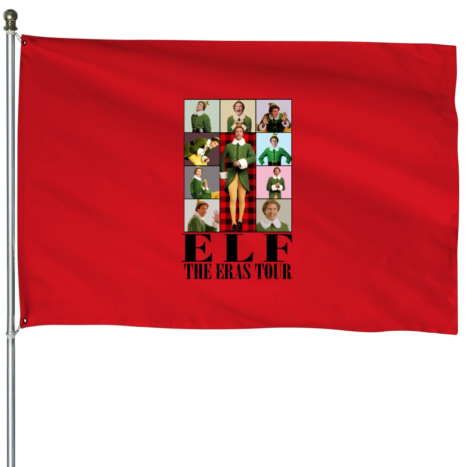 Buddy Elf Eras Tour House Flags, Elf Christmas House Flags, Elf Movie ...