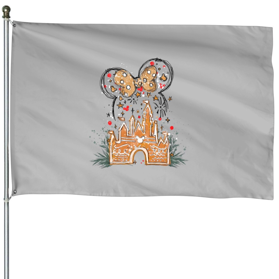 Disney Gingerbread Castle House Flags, Christmas Castle House Flags ...