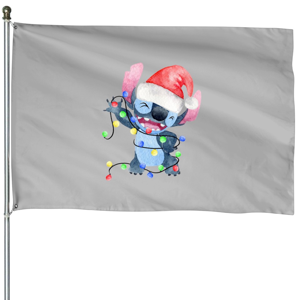 Disney Stitch Christmas House Flags, Stitch Disney House Flags ...