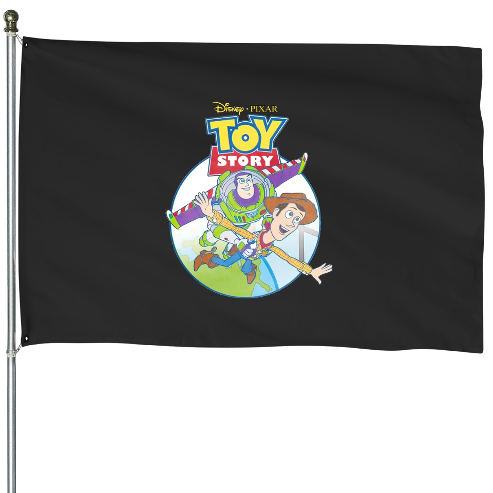 Disney Toy Story Woody Buzz Fly Poster Vintage House Flags | ID ...