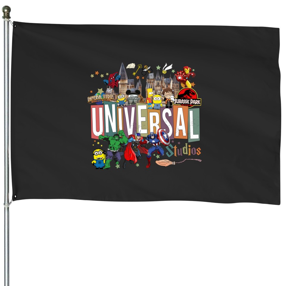 Disney Universal Studios House Flags, Universal Studio Trip House Flags ...