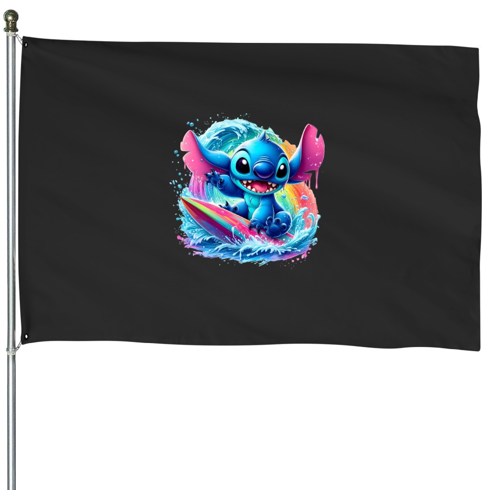 Surfing Stitch House Flags , Lilo and Stitch, Stitch House Flags ...