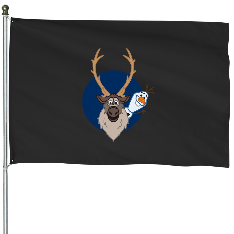 Disney frozens 2 Olaf and Sven House Flags | ID 21087758 by Brian ...