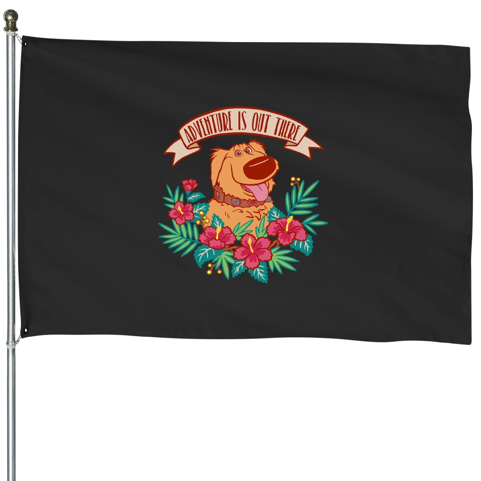 Disney Pixarss Up Dug Adventure Is Out There Floral House Flags | ID ...