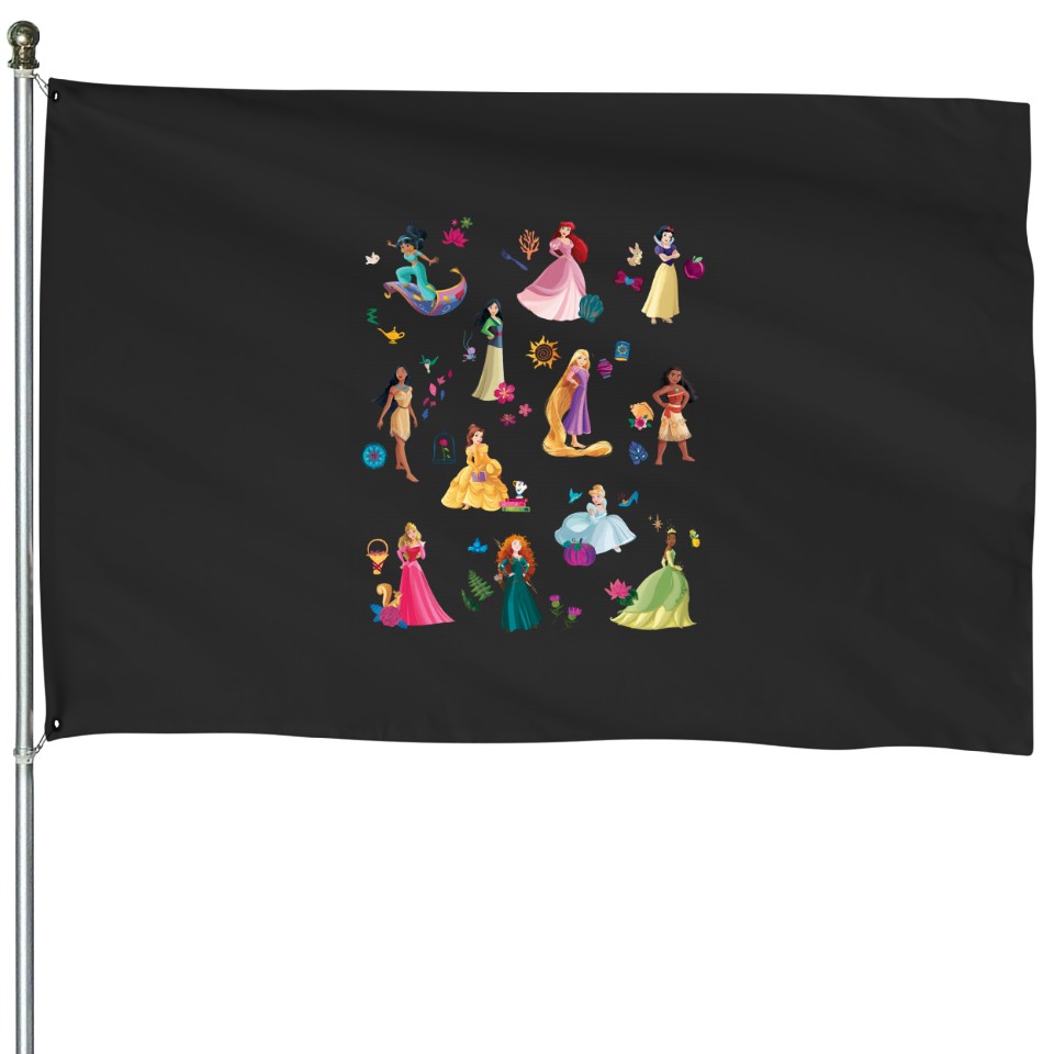 Disney Princess Magical Print Long Sleeve House Flags | ID 21171498 by ...