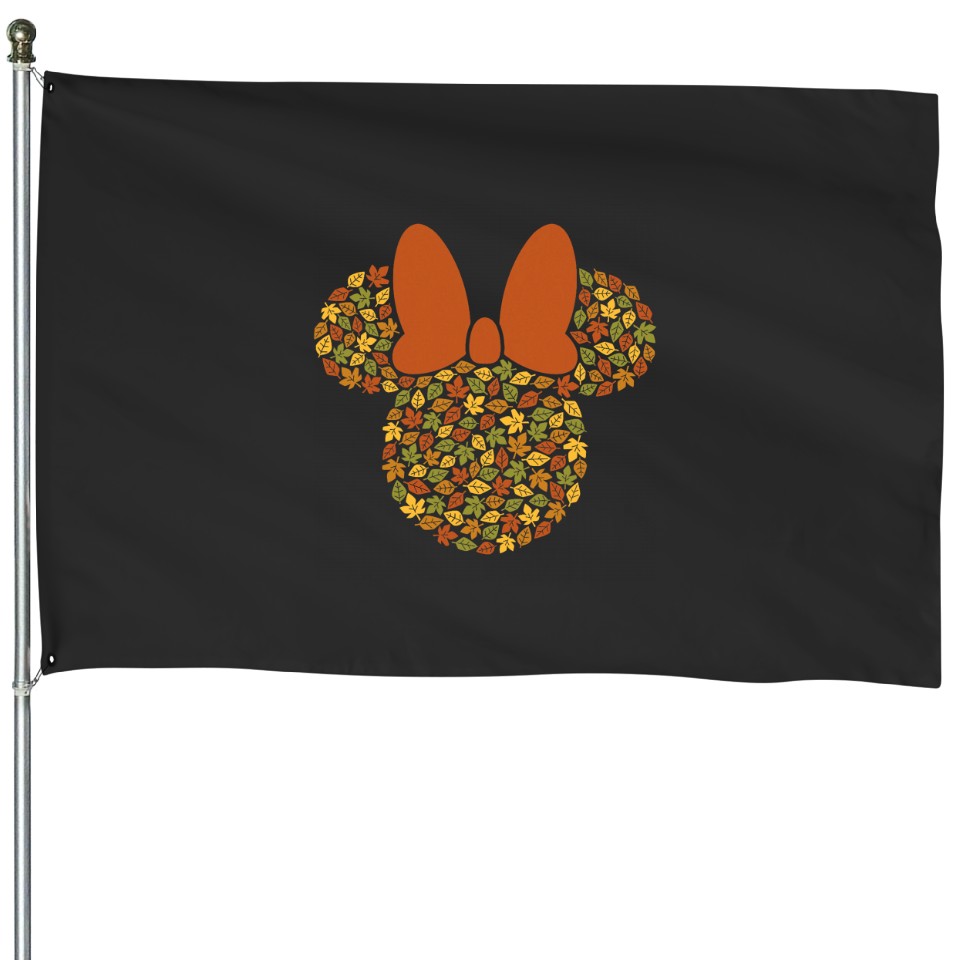 Disney Minnie Mouse Icon Autumn Fall Leaves House Flags | ID 21229441 ...