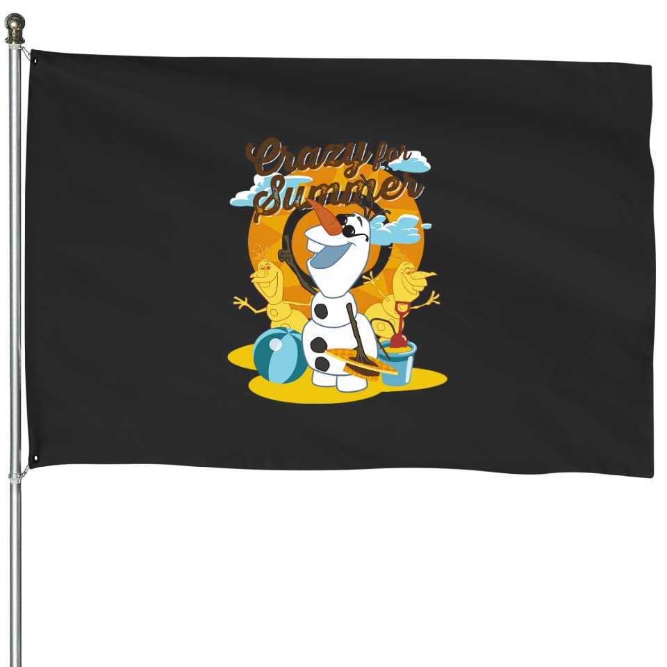Disney frozenss crazyss For Summer Olaf Tropical Snowman House Flags ...