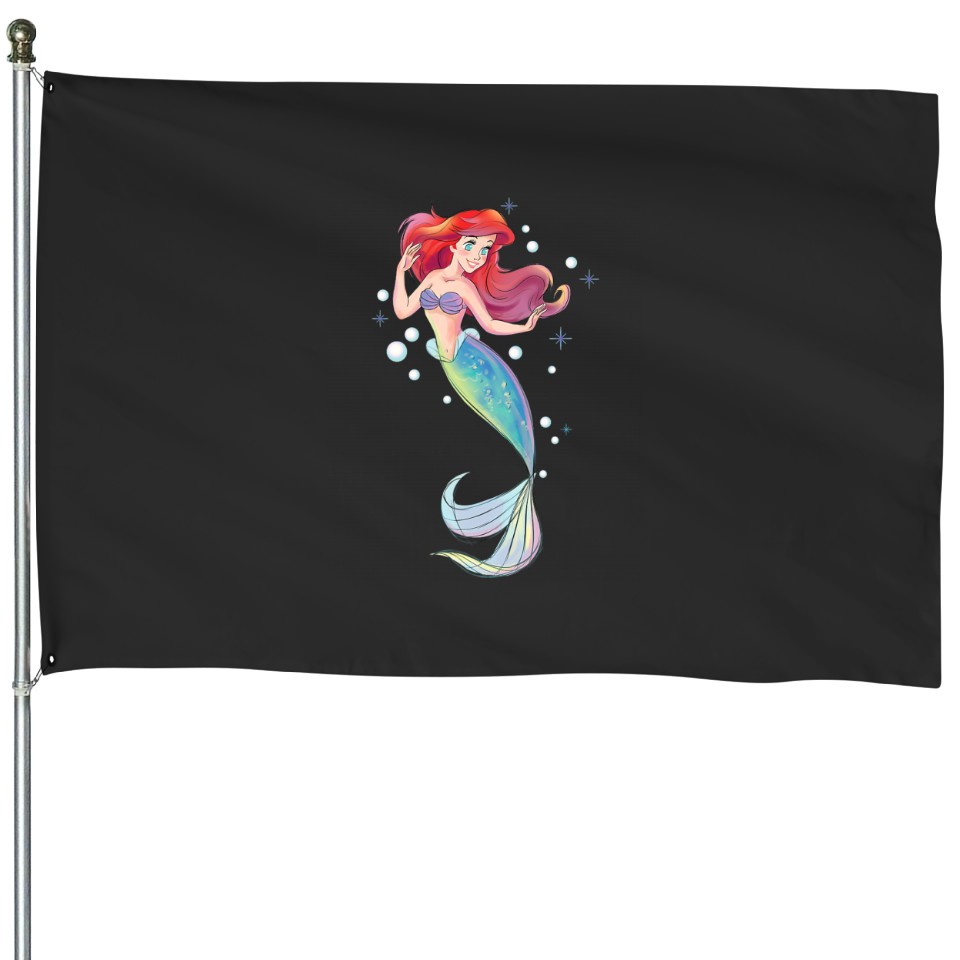 Disney The Little Mermaid 30th Anniversary Ariel House Flags | ID ...