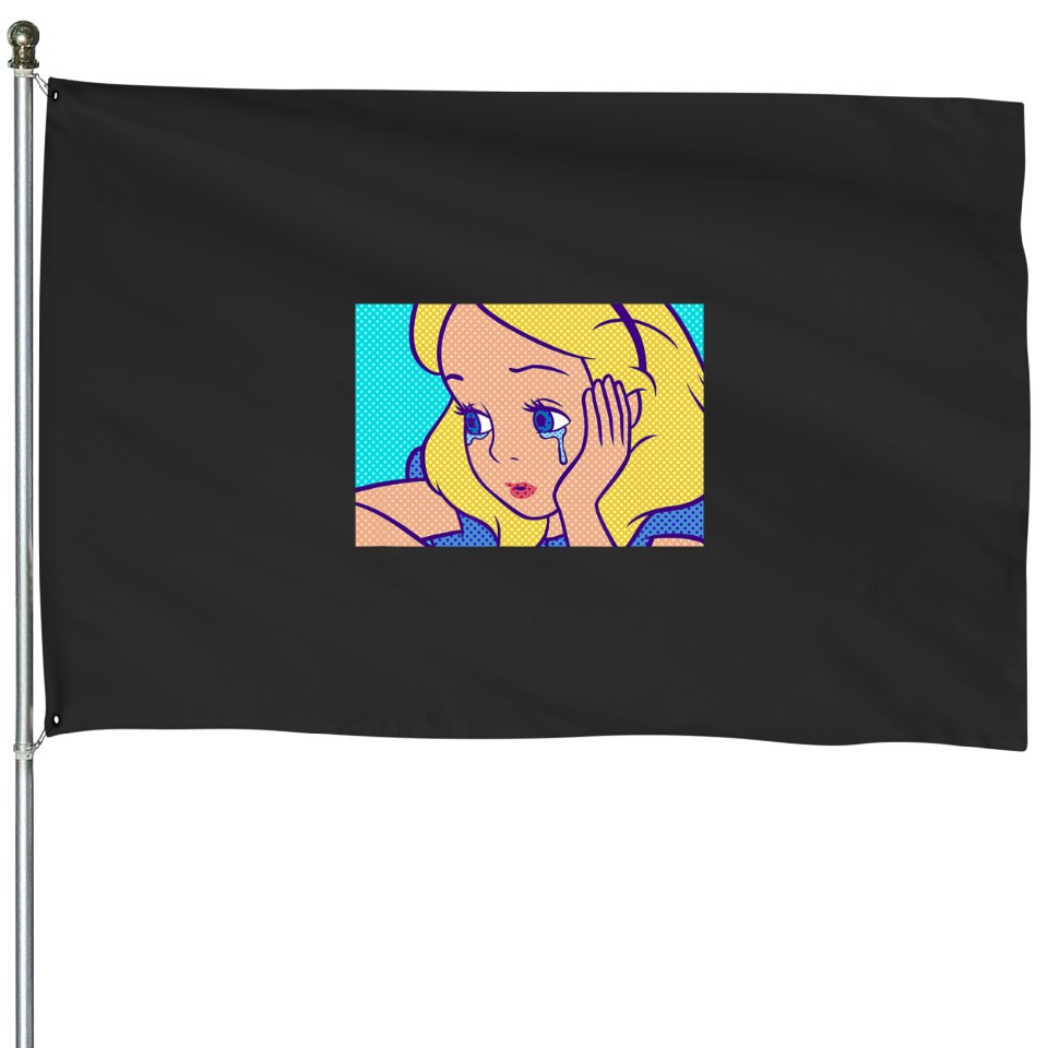 Disney Alice In Wonderland Alice Crying Sad House Flags | ID 21366615 ...