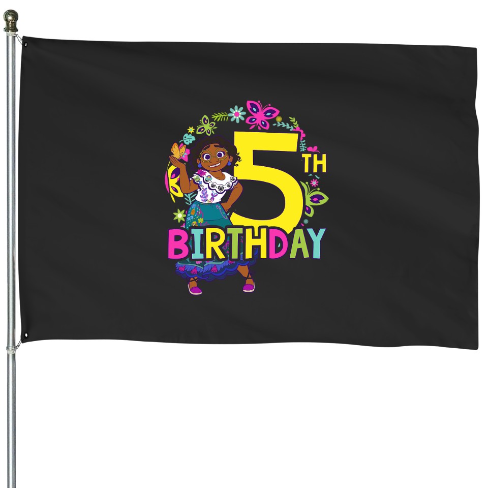 Disney Encanto Maribel 5th Birthday Smile Floral Portrait House Flags ...