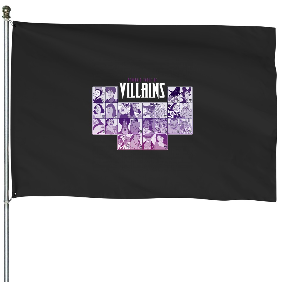 Disney Villains Periodic Table Of Villains Group Shot House Flags | ID ...