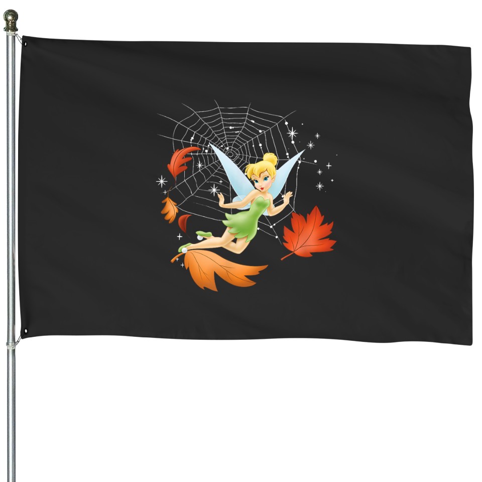 Disney Peter Pan Tinker Bell Fall Spider Web Leaf House Flags | ID ...
