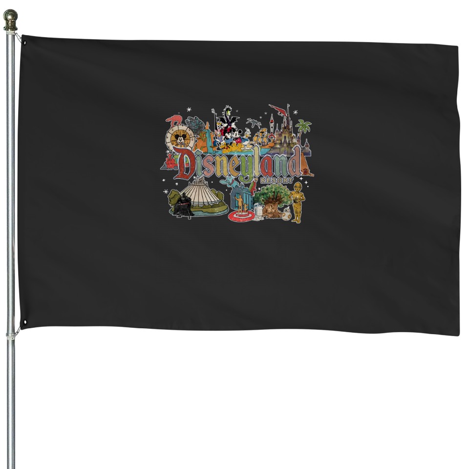 Disneyland Resort Color House Flags, Vintage Disneyland House Flags ...