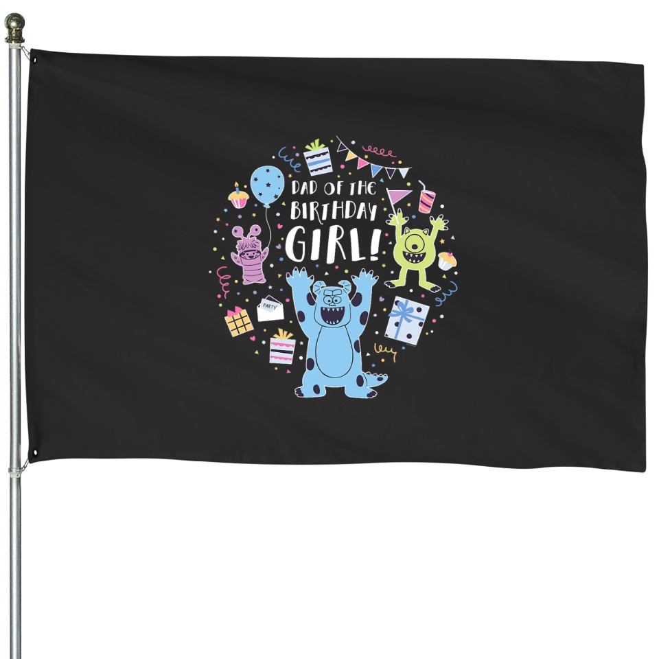 Disney and Pixars Monsters Inc. Dad of the Birthday Girl House Flags ...