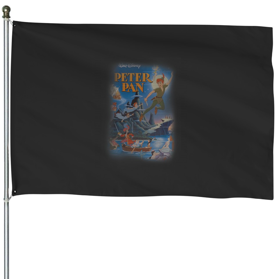 Disney Peter Pan Main Characters Never Land Poster House Flags | ID ...