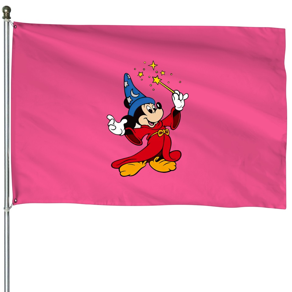 Disney Fantasia Sorcerer Mickey Mouse Magic Wizard House Flags ...