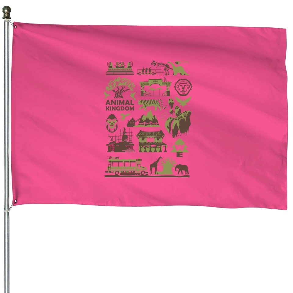 Animal Kingdom Retro House Flags, Disney Animal House Flags, Disney ...