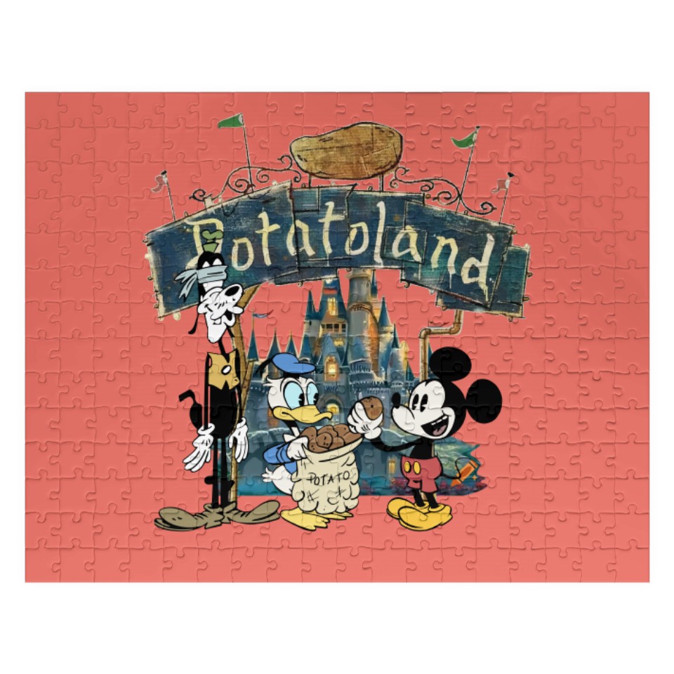 Mickey Mouse Donald Goofy Disney Castle Welcome To Potatoland Jigsaw ...