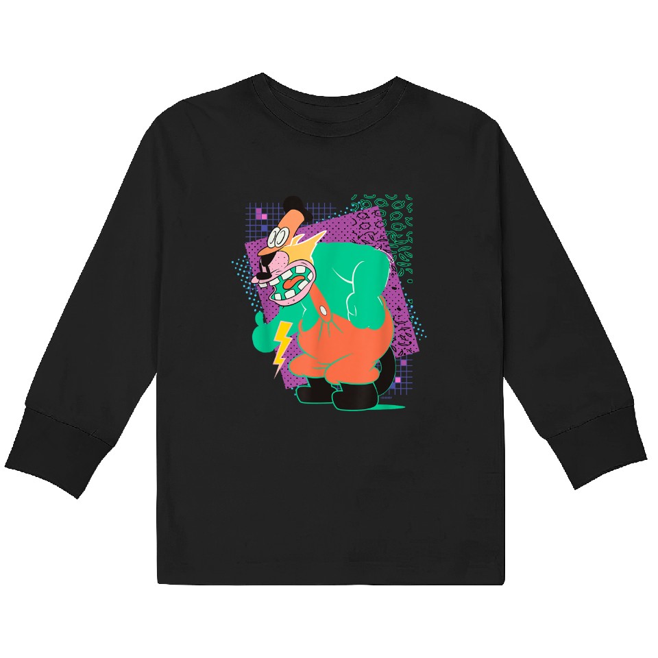 Disneys Villains Peg leg Pete Retro 90s Vivid Colors Kids Long Sleeve T ...