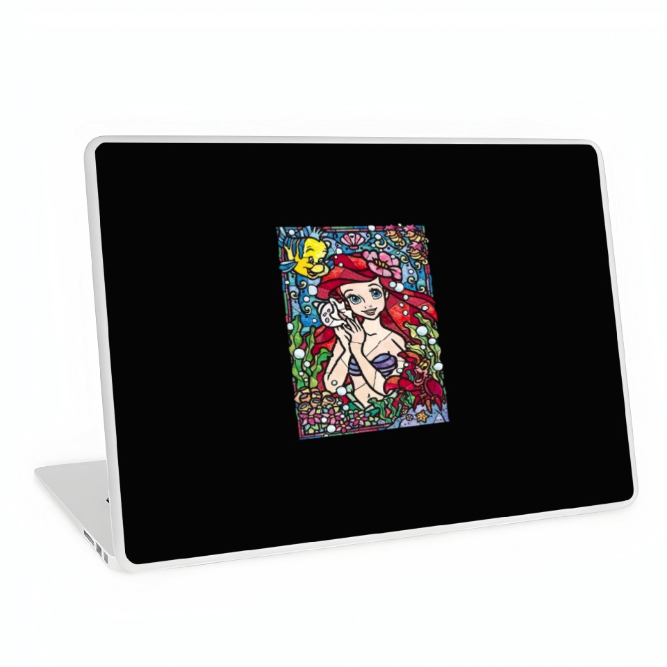 Ariel mermaid stained glass Laptop Skins, Disney Princess Laptop Skins ...