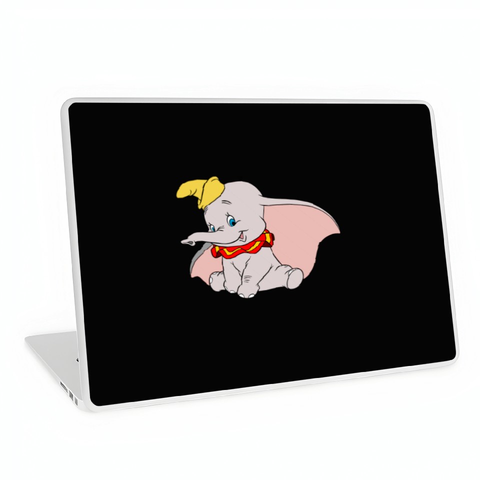 Disney Dumbo Laptop Skins, Cute Dumbo Portrait Laptop Skins | ID ...