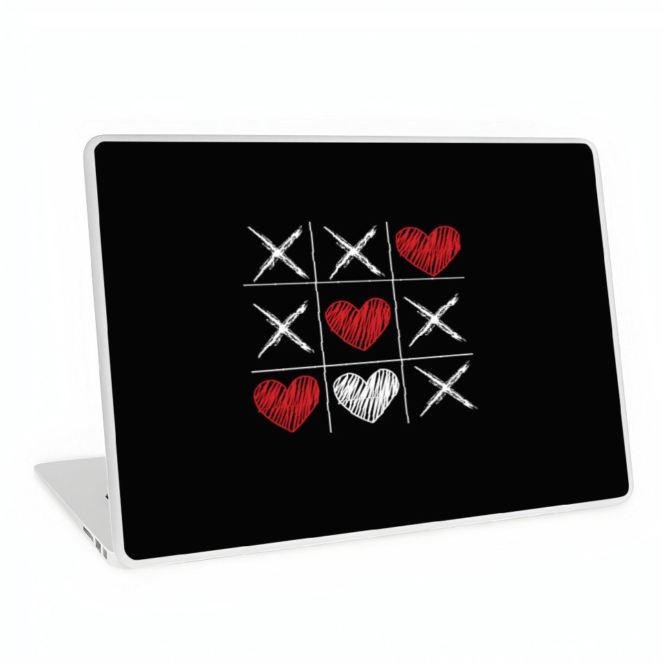 Valentines Day Tic Tac Toe Xoxo Laptop Skins | ID 60887942 by Camila ...