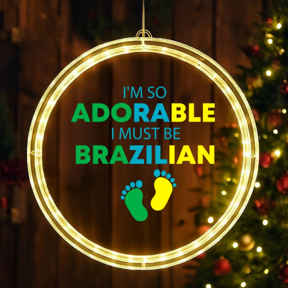 I'm so adorable. I must be Brazilian Funny Brazil LED Christmas Window ...