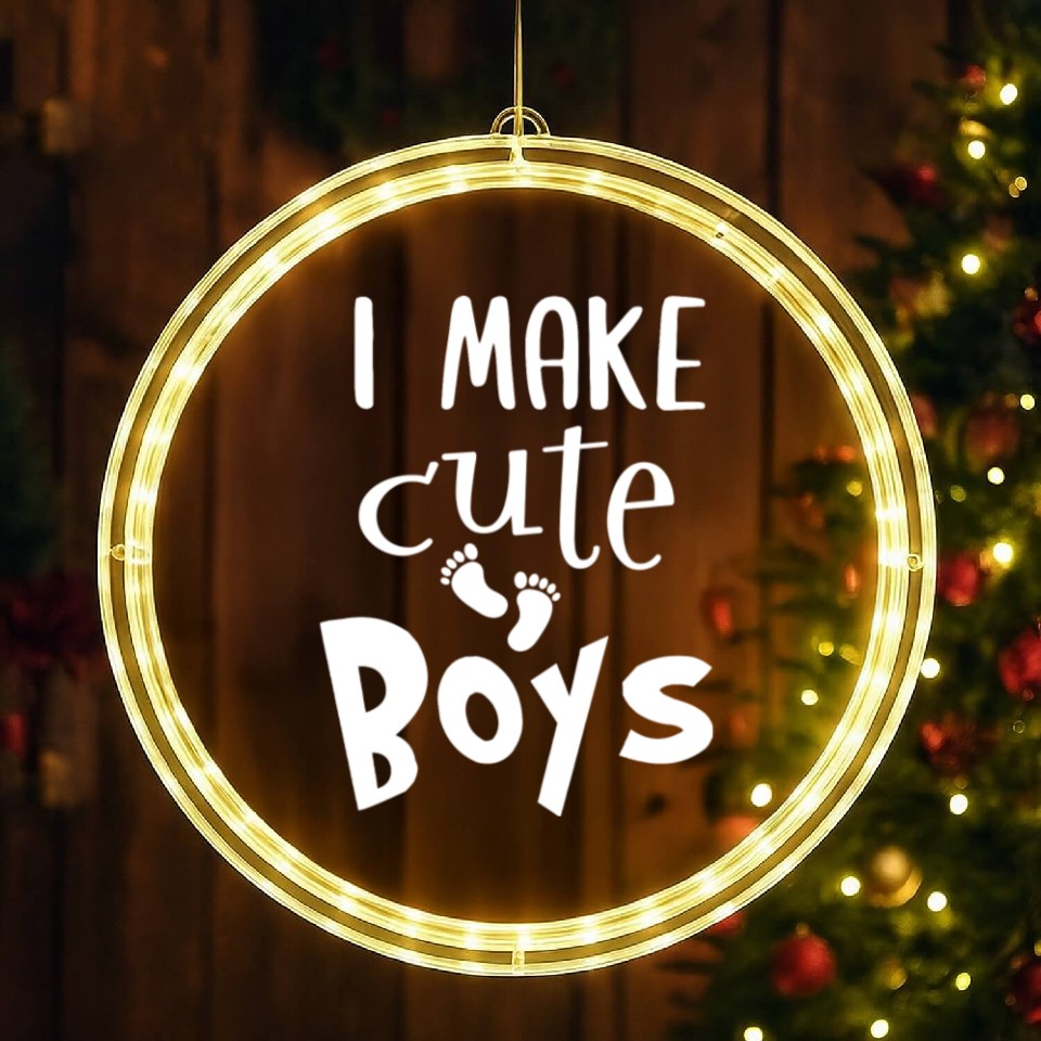 Boy Mom I Make Cute Boys LED Christmas Window Lights | ID 113163328 by ...