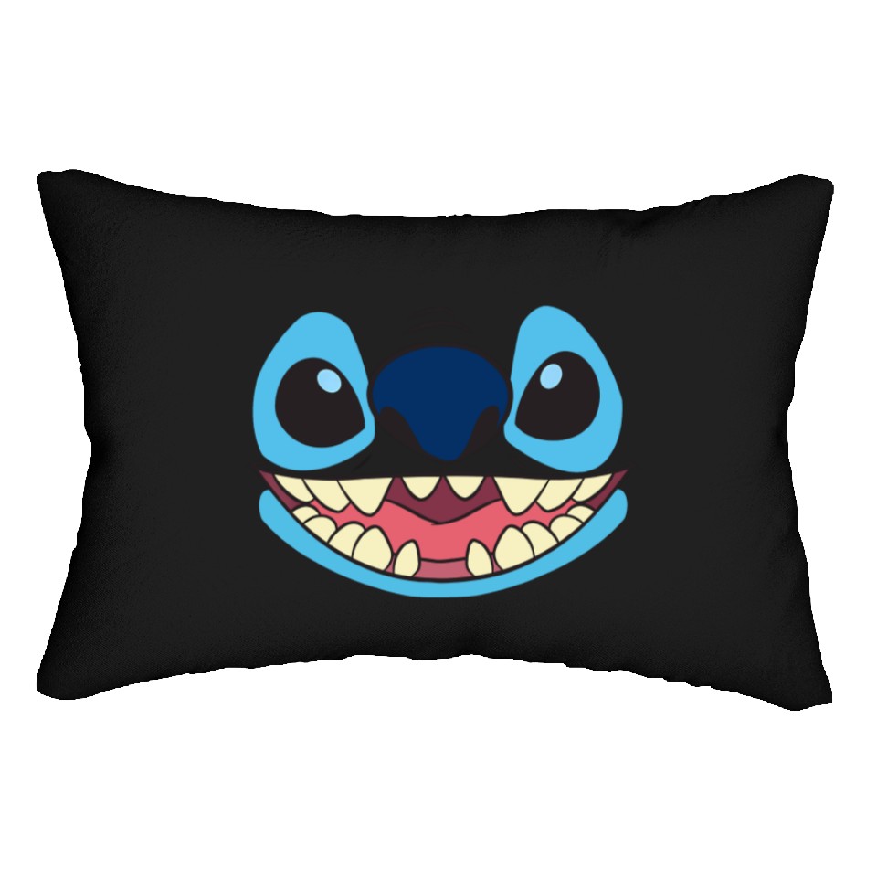 Disney Lilo & Stitch Big Face Stitch, Cute Disney Fan Club Lumbar ...