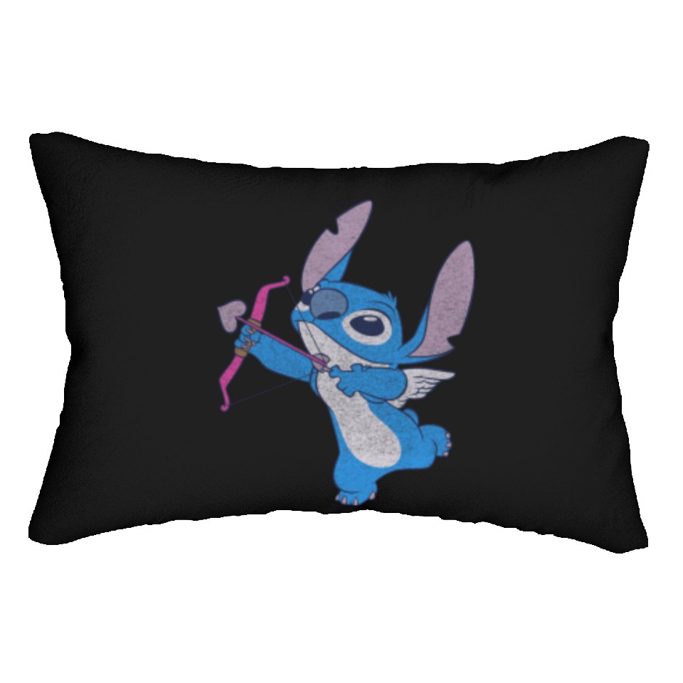 Disney Lilo Stitch Valentine's Day Stitch Cupid Lumbar Pillows | ID ...