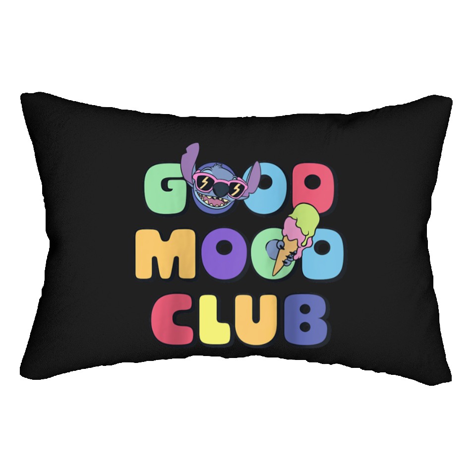 Disney Lilo Stitch Good Mood Club Cool Stitch Text Logo Lumbar Pillows ...